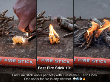 Outdoor & Lifestyle - Procamptek Fast Fire Stick - Fire Starter
